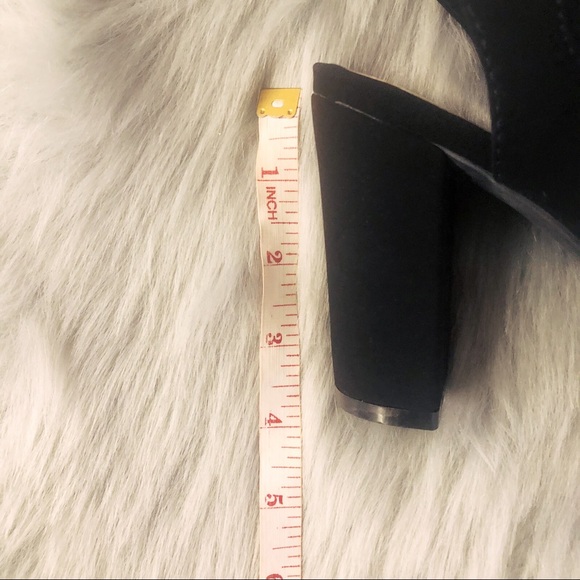 Shoes | Black Open Toe Bootiesandal Block Heel | Poshmark